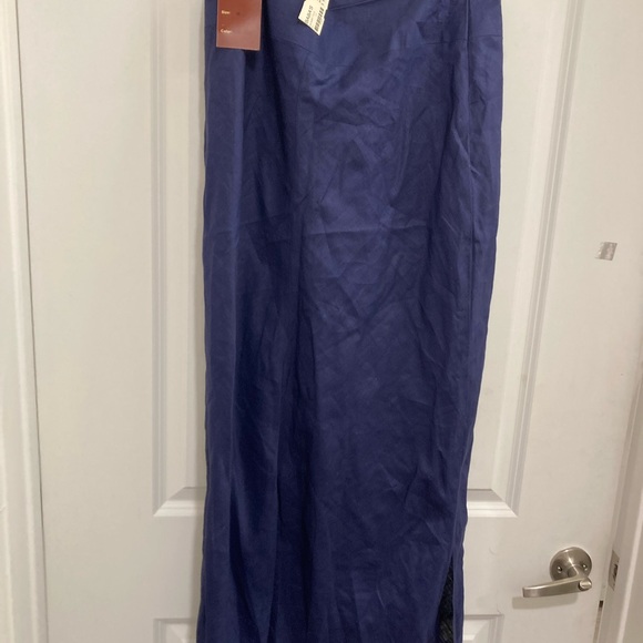 prestige | Skirts | Saba Womens Deep Blue Linen Maxi Skirt | Poshmark